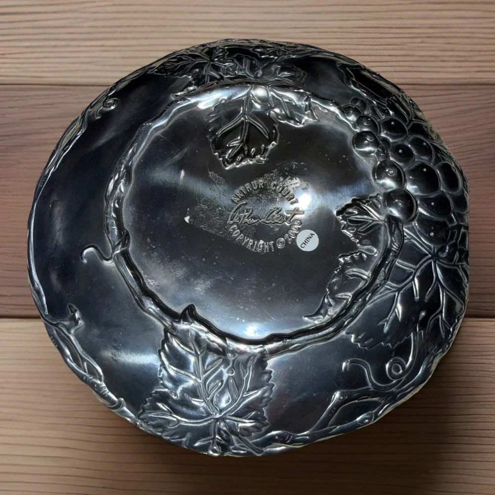 Arthur Court | Dining | Arthur Court Vineyard Grapevine Pewter Round 8 ...